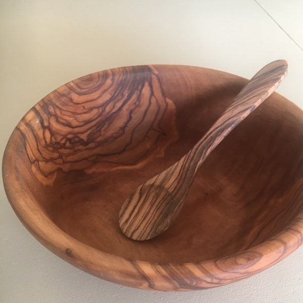 Großer Obstkorb mit Griff aus Olivenholz UNIKAT - Etsy.de