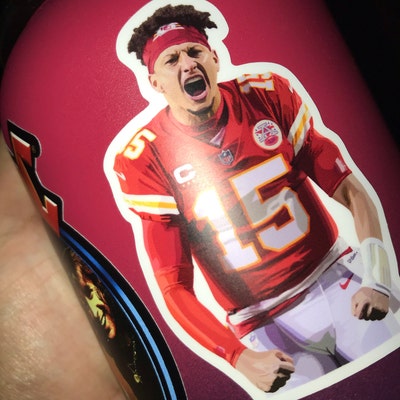 Patrick Mahomes Kansas City Chiefs Vinyl Sticker Flex white Border - Etsy