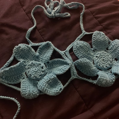 Crochet Flower Bralette Pattern - Etsy