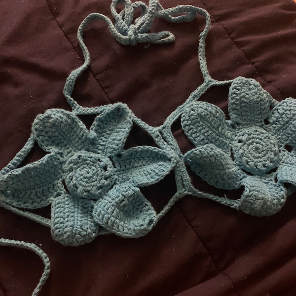 Crochet Flower Bralette Pattern - Etsy