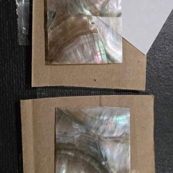 Genuine BLACK Mother of Pearl Shell INLAY Real Shell Thin Sheet Veneer ...