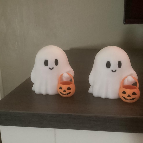 Cute Tiny Trick or Treat Ghost - Halloween Decoration Desk Display ...