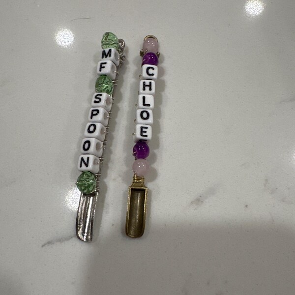 Custom Mini Spoons Kandi, Glitter, Spices, Powder-tiny Beaded Necklace ...