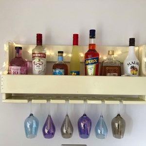 Wall Mounted Home Bar, Drinks Rack, Gin Rack, Cocktail Cabinet, Wine ...