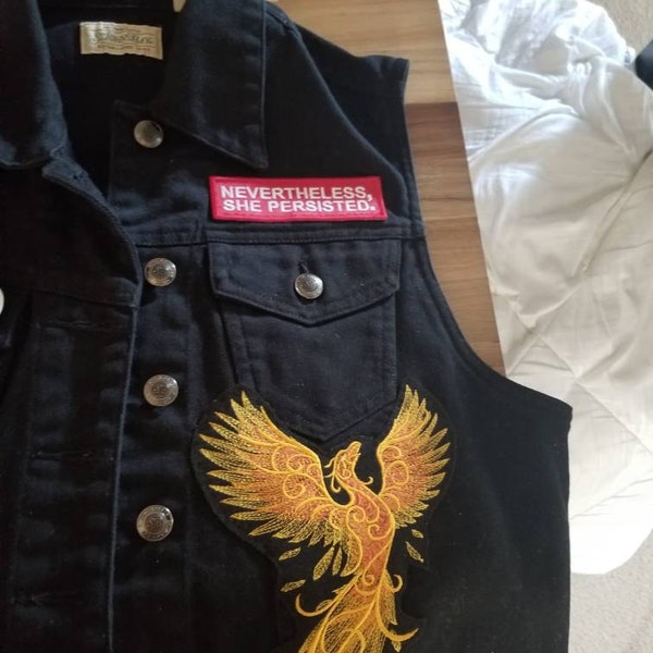 Yellow Phoenix Bird Embroidered Iron on Patch, Embroidered Iron on ...
