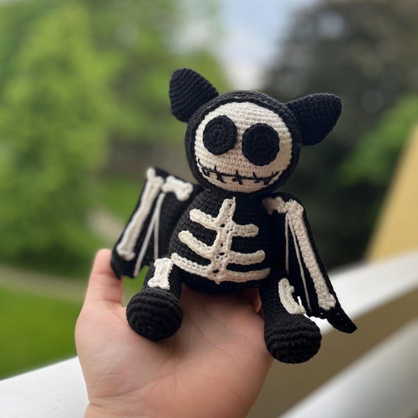 Crochet Pattern Skeleton Bat, Voodoo Bat, Voodoo Doll, Halloween ...