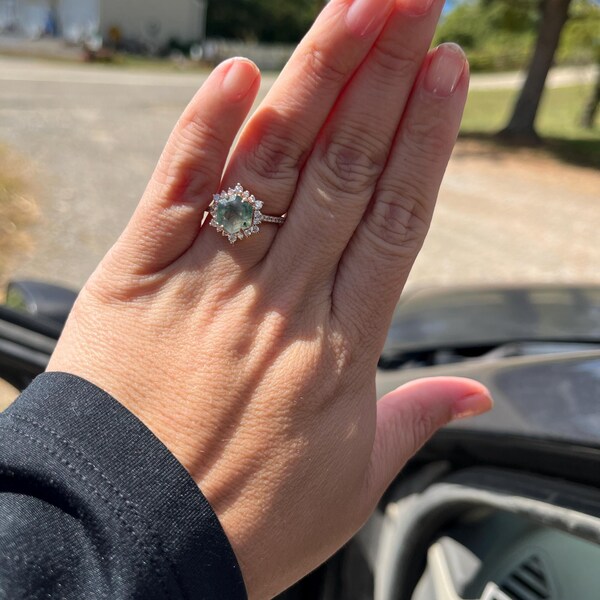 2.55cts Alexandrite Gemstone Engagement Ring, Alex Stone Ring, Bridal ...