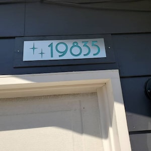 Mid Century Modern HOUSE NUMBERS Atomic Star Address Plaque - Etsy
