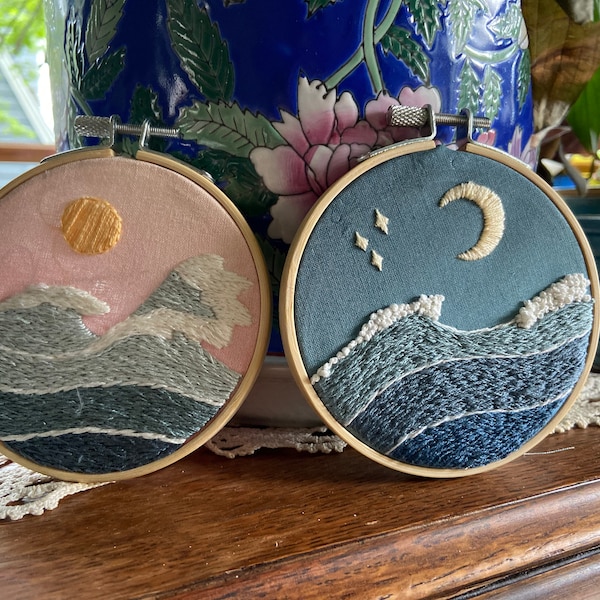 From Sunrise to Midnight Embroidery Kit / Digital Hand Embroidery ...