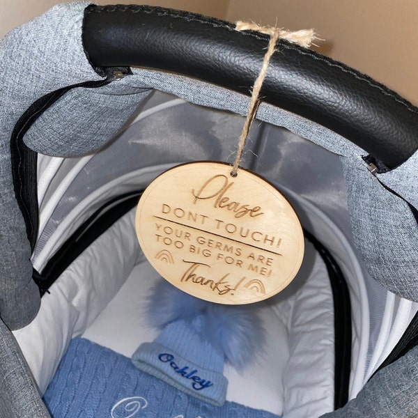 Please Don't Touch Your Germs Are Too Big for Me Sign - Baby Germ Sign ...