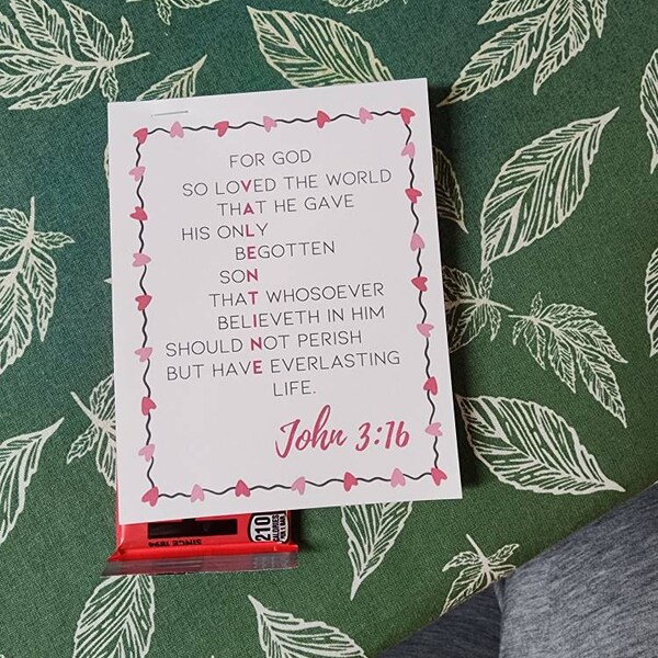 John 3:16, Valentine's Day Treat Tags, LDS Primary Treats, LDS ...