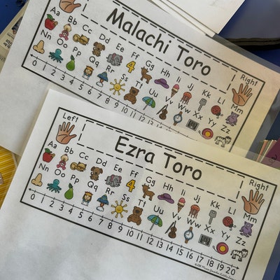 Alphabet Desk Strips With Number Line Editable Student Name Tags - Etsy