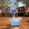 Peanut Elephant Centrepiece for Baby Boy Shower in Light Blue & Gray ...
