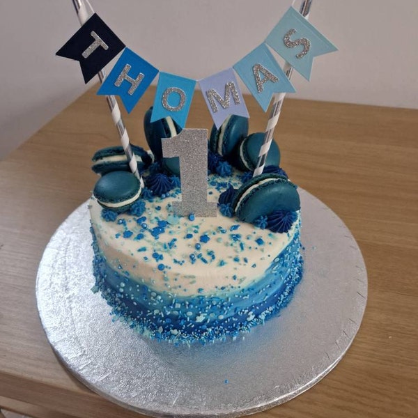 Personalized Boys Cake Topper Boys Cake Bunting Custom Cake Topper ...