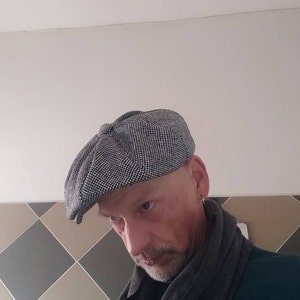 Personalized Winter 8 Panels Cap, Peaky Blinders Hat, Men Newsboy Cap ...