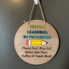 Virtual Learning in Progress Door Sign Homeschool Decor Door Sign Door ...