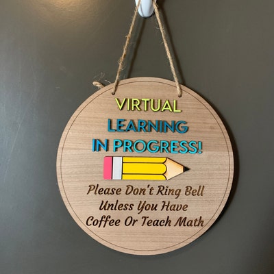 Virtual Learning in Progress Door Sign Homeschool Decor Door - Etsy