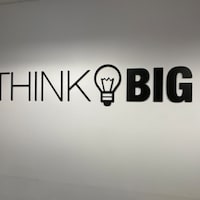 Think Big, Office, Wall, Art, Decor, 3D, PVC, Typography, Inspirational ...