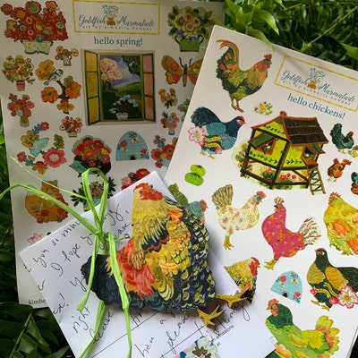 Hello Spring Aesthetic Stickers, Flower Sticker Sheet, Flower Stickers ...