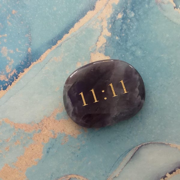 Magical Triple Moon Goddess Palm Stone, Black Obsidian, Goddess ...