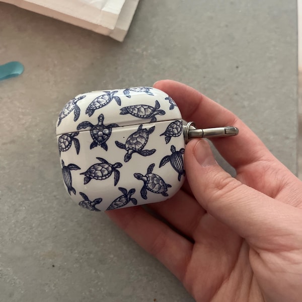 Ocean Waves Line Art AirPod 4 AirPod Pro 2 1 Keychain Case Cover | Sea ...