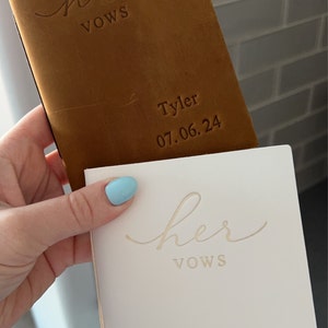 Personalized His and Her Vow Books Vows Book wedding Vows - Etsy