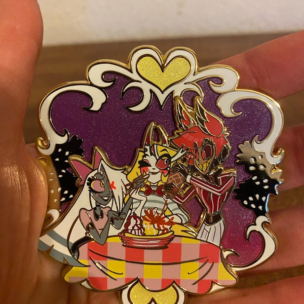 Golden Hour a Hazbin Hotel Radiohusk Enamel Pin - Etsy