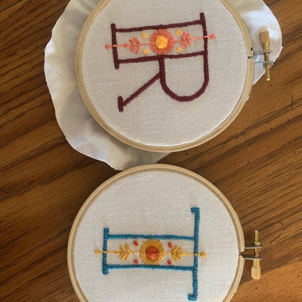 Monogram Embroidery Pattern | Letter R Hand Embroidery Designs in 3 ...