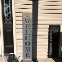 Farmhouse Rustic Wood Welcome Sign Vertical Wooden Welcome - Etsy Canada