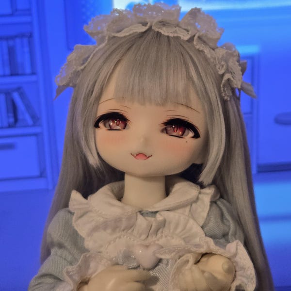 Mohair Yarn Doll Wig With Bangs 5 Colors for Tiny Dolls 3.5-7" Size for ...