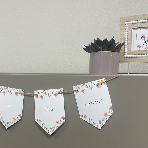 Wildflower Banner Template, Blue Wildflower Birthday, Custom Banner ...