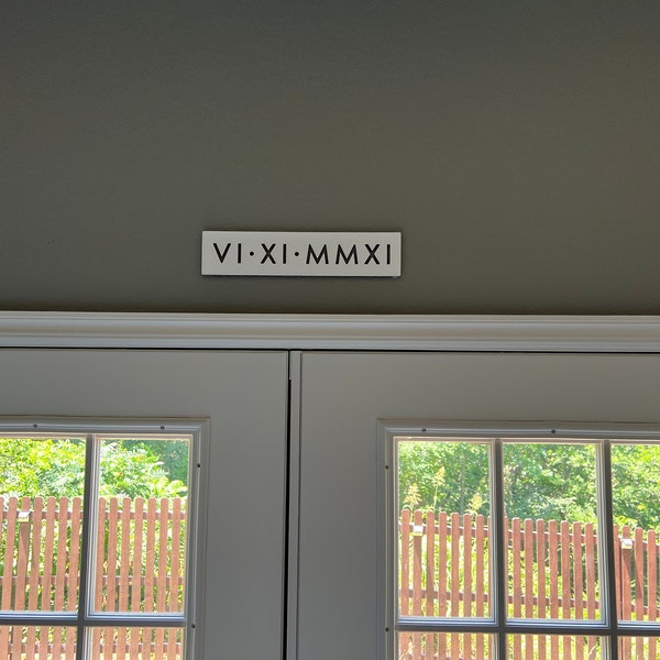 Personalized Date Sign 14", Roman Numerals Sign, Birthday Sign, Wood ...