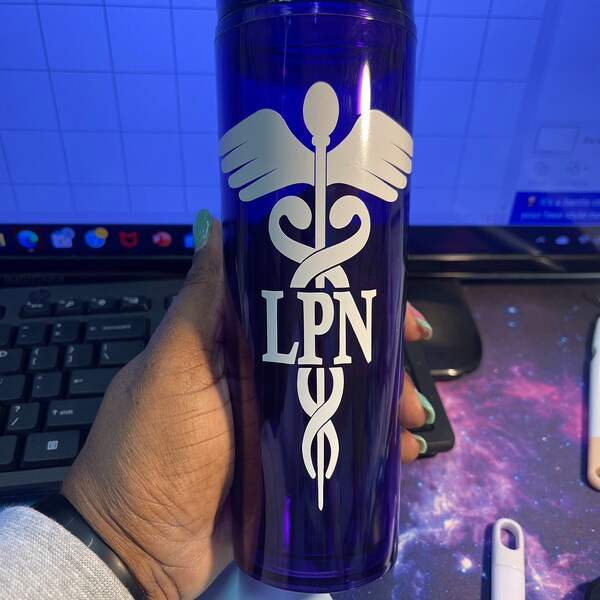 Medical Clipart: Black Medical Caduceus Symbol Silhouette With LPN for ...