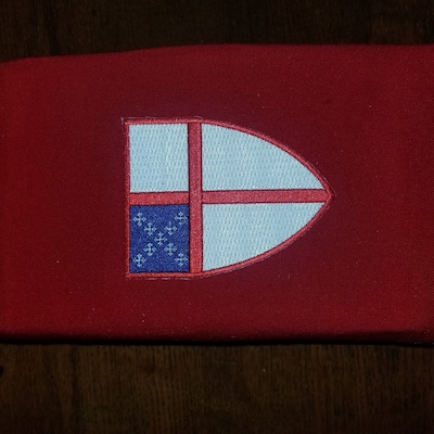 EPISCOPAL SHIELD PATCH Iron-on Embroidered Episcopalian Church Applique ...