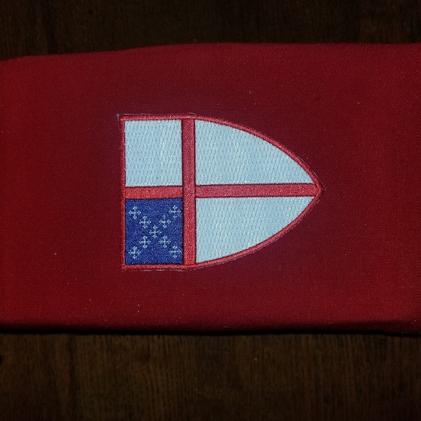 EPISCOPAL SHIELD PATCH Iron-on Embroidered Episcopalian Church Applique ...