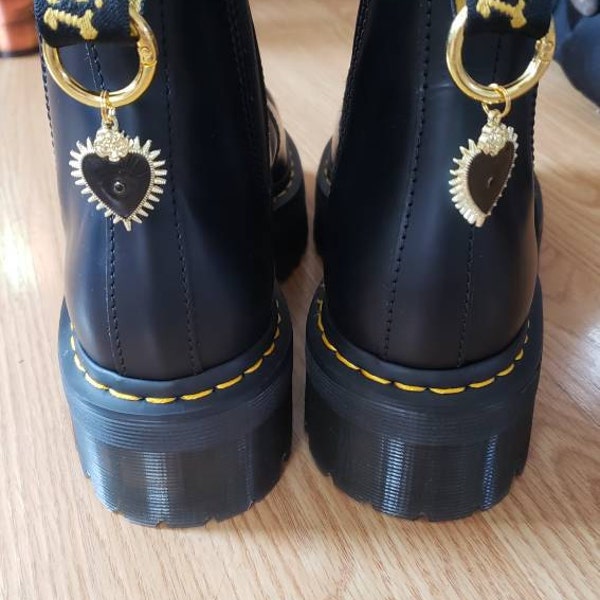 Gold and Silver Sacred Heart Boot Charms - Etsy UK