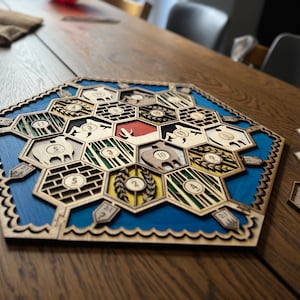 Catan-inspired Boardgame Laser Template & Glowforge Files - Etsy