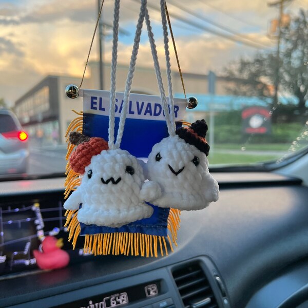 Ghost Car Accessories Halloween Car Decor Cute Ghost Couple Rear View ...