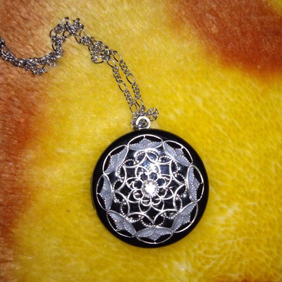 Vintage Style Ornate Locket Silver Tone/wedding Necklace/anniversary ...