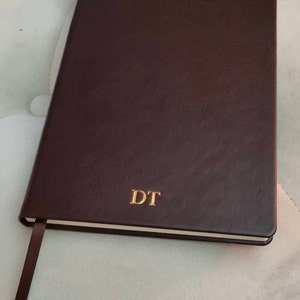 Lined Grey Notebook, Personalised A5 or A6 Notebook With Foil Printed ...