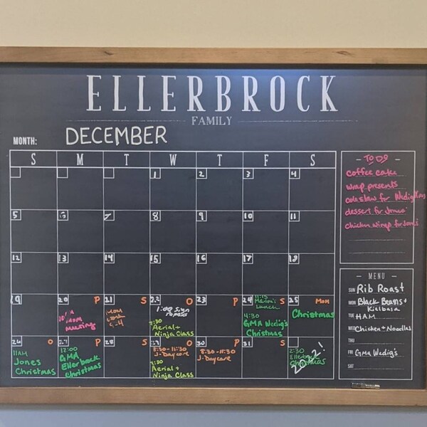 Family Calendar, Custom Calendar, Rustic Calendar , School Calendar - Etsy