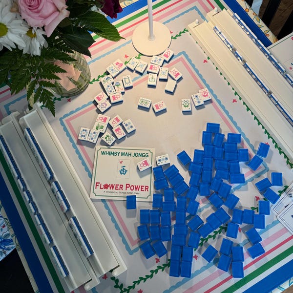 Mahjong Tile Mixer Shufflers Extra Firm Pink & Navy [set of 2] Whimsy ...