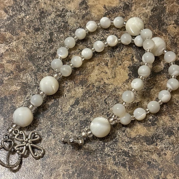 Blue Ceramic and Decorative Wood Cross Protestant Prayer Beads ...