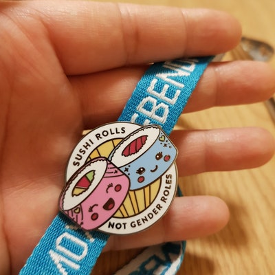 Sushi Rolls Not Gender Roles Enamel Pin Intersectional Feminist Pin ...