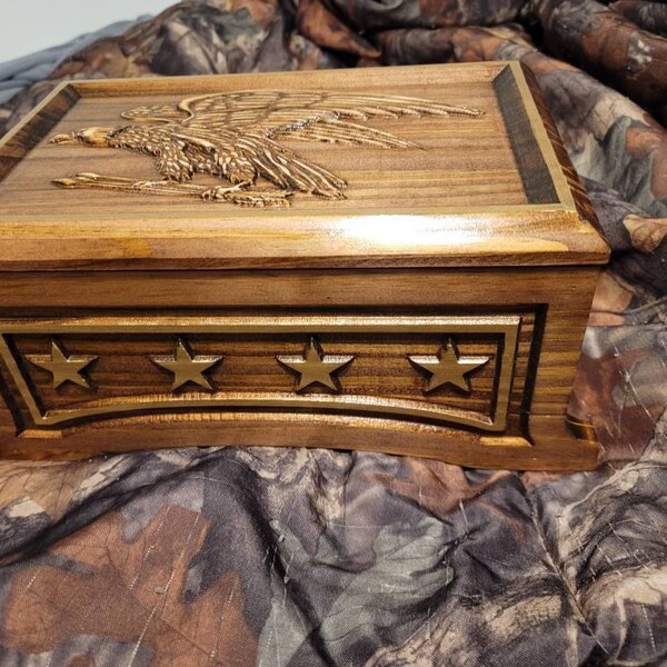 U.S. Navy Wooden Box With American Flag Felt Bottom (inside) - Etsy