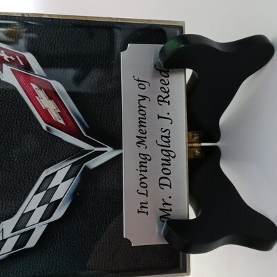 3x1 Silver Aluminum Plate W/ Black Print Custom Personalized Plate ...