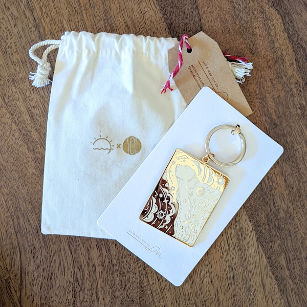 Snow Leopard Keychain / Snow Leopard Enamel Keychain/ 3% Donation With ...