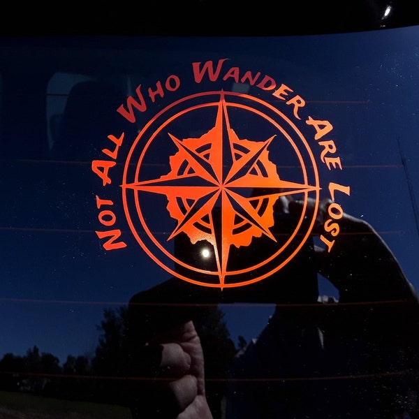 Not All Who Wander Are Lost Sticker Compass Decal Car off Road Hiking ...