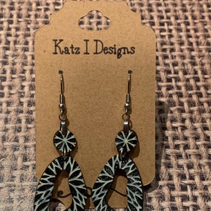 Feather Shape With Native Pattern Earring SVG Laser Cut File - Etsy