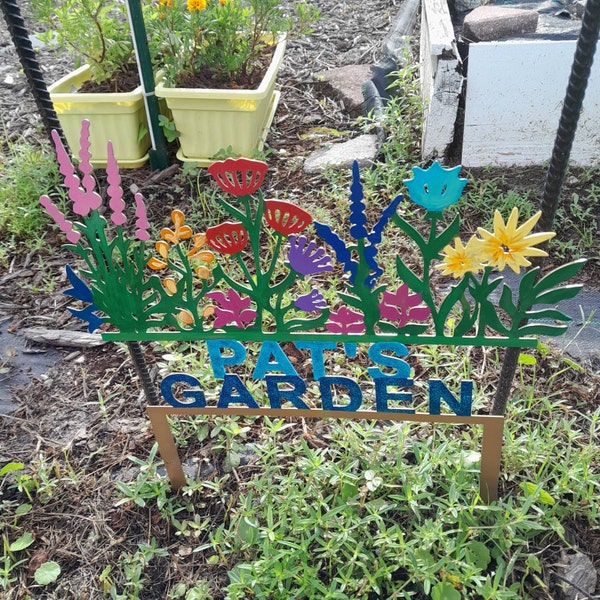 Custom Garden Sign With Stakes, Garden Decor, Garden Wall Art ...